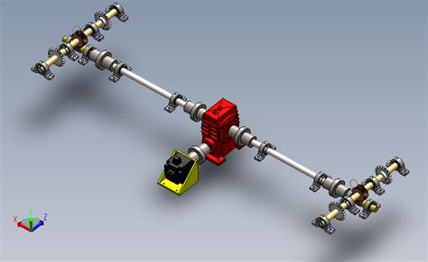 蜗杆传动机构solidworks 2015模型图纸下载 懒石网