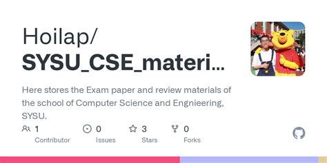 github hoilap sysu cse materials here stores the exam paper and