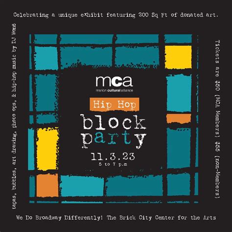 Mcas Hip Hop Block Party Marion Cultural Alliance At Brick City