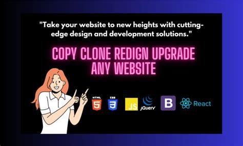 Redesign Copy Clone Replica Website Modify Fix Build Website By