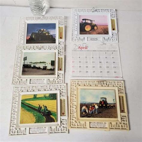 Taylor And Messick John Deere Pictures With Thermometers Trice Auctions