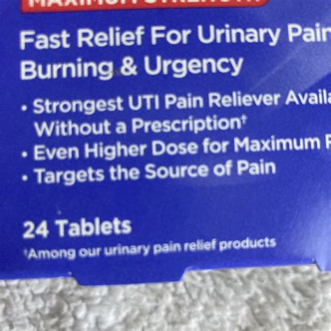 Equate Urinary Pain Relief Max Strength 24 Tablets Per Box Lot Of 2