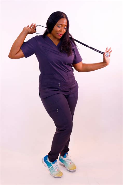 Adar Pro Womens Elevated V Neck Scrub Top Pewter Addicted 2 Scrubs