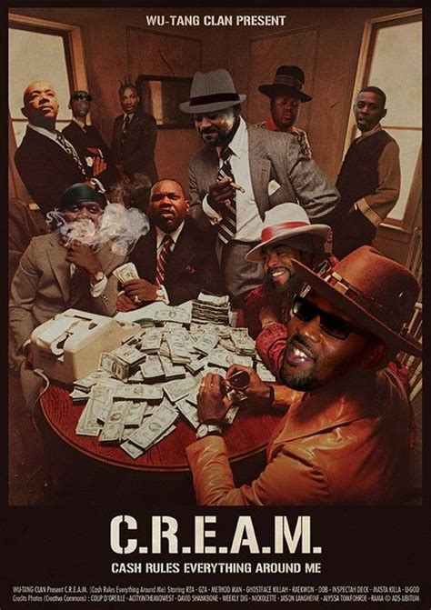 Wu Tang Clan C R E A M Rapper Art Wu Tang Clan Underground Hip Hop