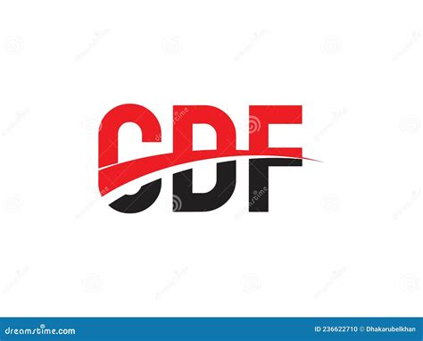 Cdf Letter Initial Logo Design Vector Illustration Stock Vector