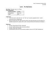 Cnit372 Fall20 Lab 3 Docx CNIT 372 Database Programming Fall 2020 Lab