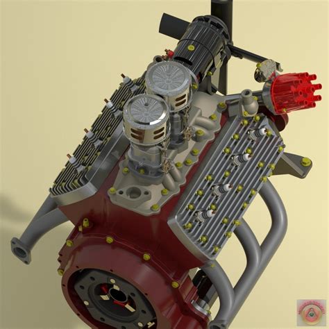 🚙 Kit Racing Navarro For Engine Ford Flathead V8・ Stl File For 3d