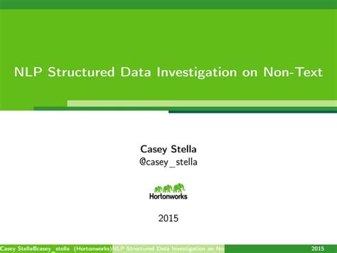 Nlp Structured Data Investigation On Non Text Ppt