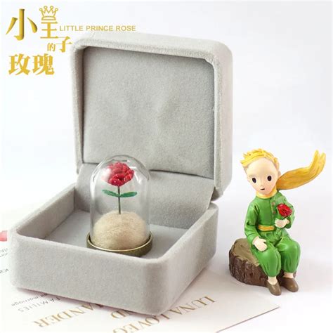 패션 커플 프린스 어린 여우 장미 펜던트 유리 커버 개성 있는 목걸이 발렌타인데이 기념일 생일 선물 쥬얼리 Aliexpress