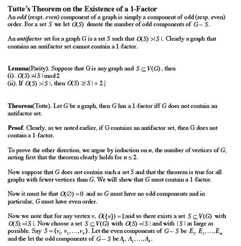tutte s theorem