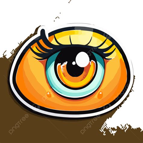 Clipart Desain Stiker Mata Vektor Desain Stiker Dengan Kartun Mata