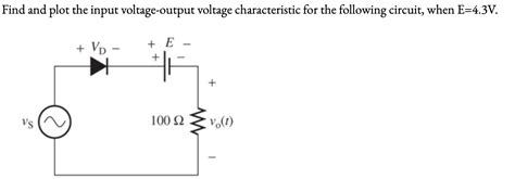 solved find and plot the input voltage output voltage
