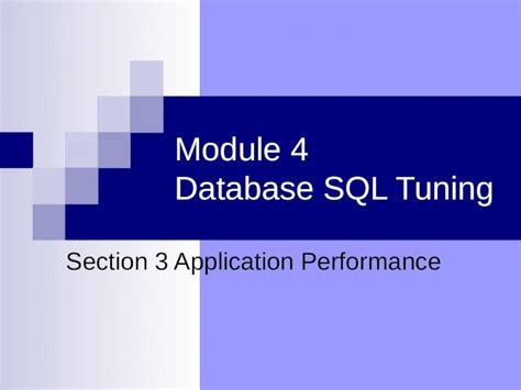 Ppt Module 4 Database Sql Tuning Dokumentips