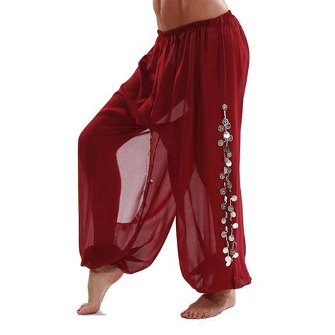 Belly Dance Plus Size Chiffon Harem Pants With Side Slits Maiden