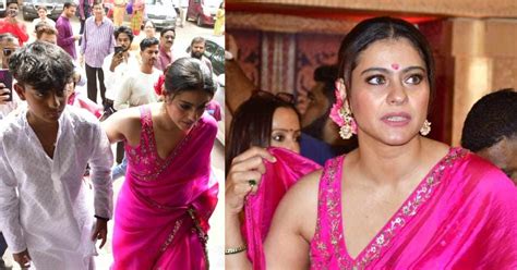 Kajol Durga Puja दुर्गा पूजा में बेटे संग शामिल हुईं काजोल गिरते
