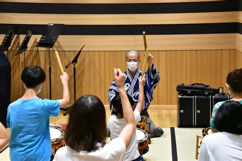 太鼓ワークショップ4回目の練習 和歌の浦万葉薪能の会