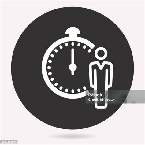 클럭 시간 아이콘 스톱 워치 타이머 기호입니다 벡터 일러스트 절연입니다 간단한 그림입니다 계시기에 대한 스톡 벡터 아트 및 기타
