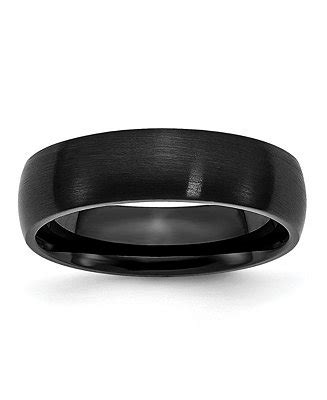 Chisel Stainless Steel Brushed Black Ip Plated 6mm Band Ring Macys