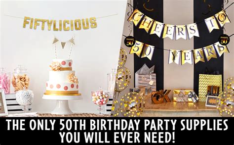 Halfway To 100 Rose Gold Glitter Banner Happy 50th