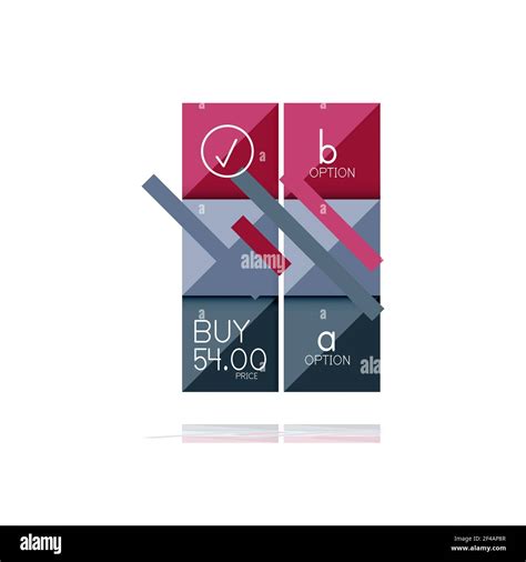 Square Option Infographic Banner Data And Information Visualization Geometric Design Square
