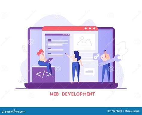 People Developing Mobile Or Web Product Web Development Concept Of