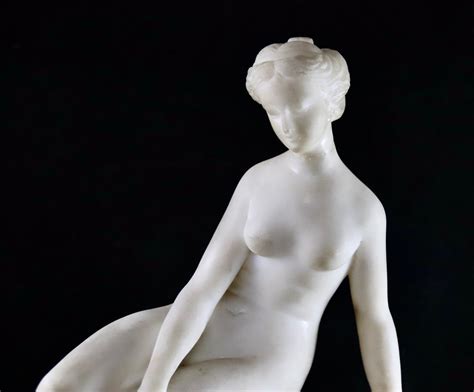 Proantic Louis XVI Pendulum Naked Woman In Carrara Marble