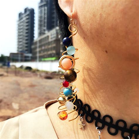 Solar System Natural Stone Earrings • The Green Crystal