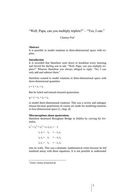 Pdf “well Papa Can You Multiply Triplets” “yes I Can” · The