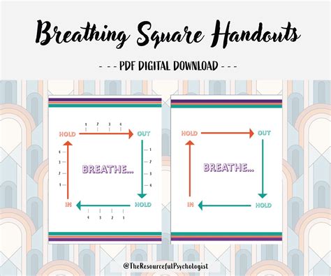 Box Breathing Handouts The Breathing Square Square Breathing Grounding Emotion Regulation