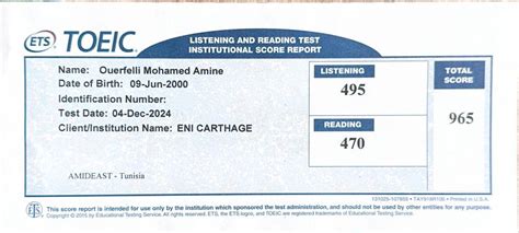 Mohamed Amin Ouerfeli On Linkedin Toeic C1level Englishproficiency