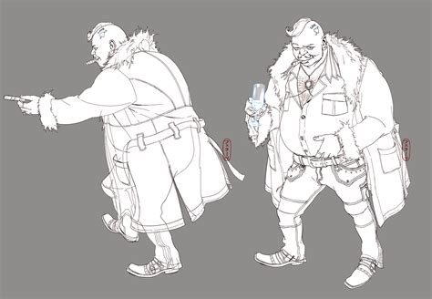 Don Corneo Line Art Final Fantasy Vii Remake Art Gallery