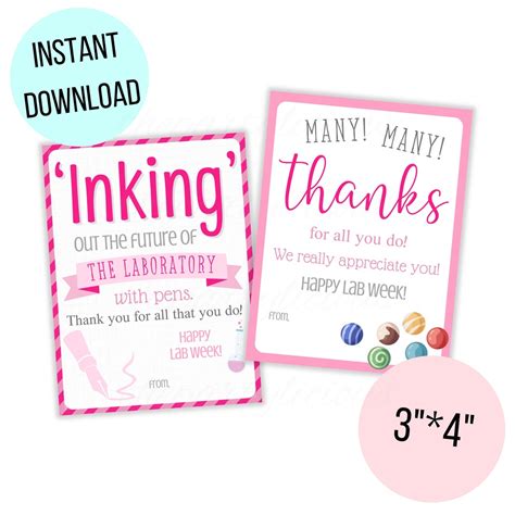 Happy Lab Week Printable T Tags Medical Lab Week Appreciation T