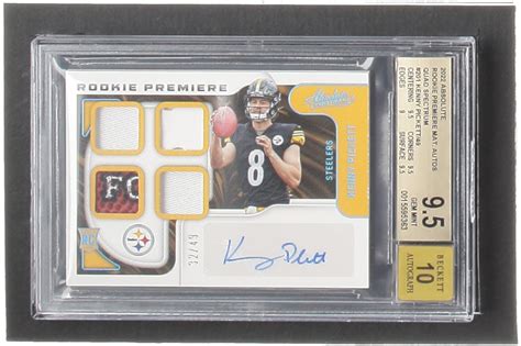 Kenny Pickett Absolute Rookie Premiere Materials Autographs Quad Spectrum RC