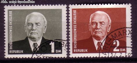 BRIEFMARKEN DDR MICHEL NR 342 343 GESTEMPELT DS WILHELM PIECK III