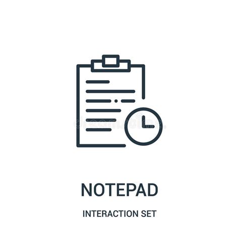 notepad icon vector from interaction set collection thin line notepad