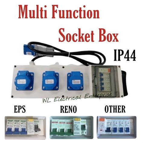 Portable Distribution Box Ip44 Multi Function Socket Box C W Rccb