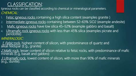 Igneous Rocks Types Uses And Their Composition Pptx