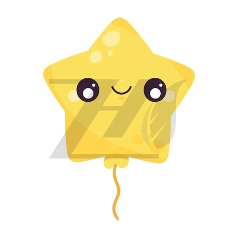 دانلود وکور بالون ستاره ای زرد دانلود رایگان فایل لایه باز، Psd، وکتور، لوگو و موکاپ