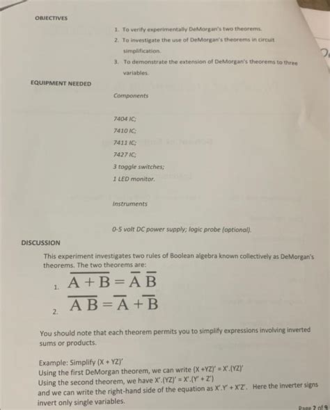 Solved This Experiment Investigates Two Rules Of Boolean