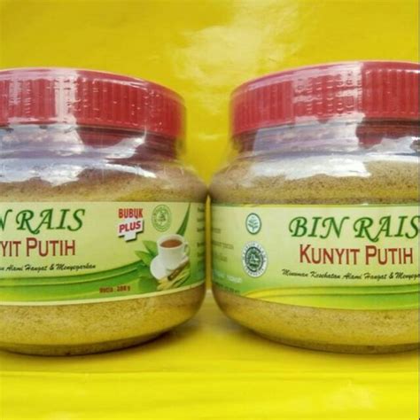 Jual Minuman Instant Kunyit Putih Bubuk Toples Bin Rais Kunyit Bubuk