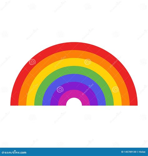 Seven Colors Rainbow Icon Stock Vector Illustration Of Vector 145789130