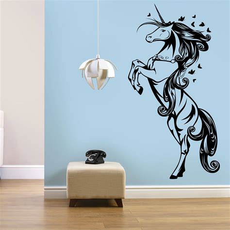 Unicorn Wall Decal Unicorn Wall Decor Art Sticker Fantasy Etsy