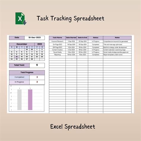 Task Tracker Spreadsheet Task Management Spreadsheet Productivity