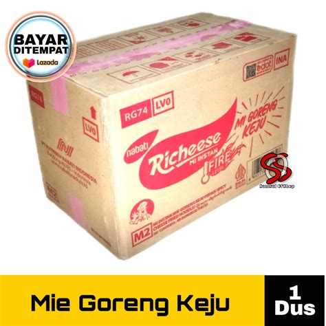 Mie Nabati Richeese Mie Instan Goreng Keju Satu Karton Isi 40 Pcs
