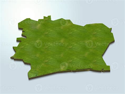 D Map Illustration Of Ivory Coast Stock Photo At Vecteezy