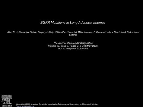 Egfr Mutations In Lung Adenocarcinomas Ppt Download