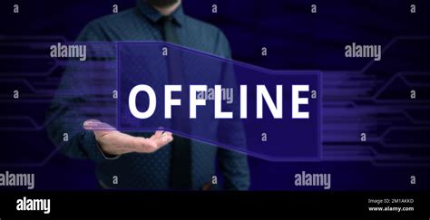 Text Caption Presenting Offline Business Concept Not Having Directly