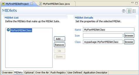Eclipse Java Me J2me Developer Guide Galileo Creating A Simple Midlet