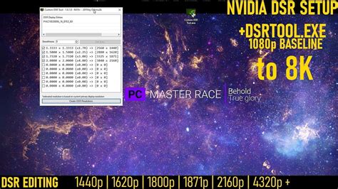 How To Edit Nvidia Dsr Super Resolutions With Dsrtool Inc Dl Link And Setup Config Youtube
