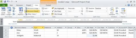 adding resources in ms project training connection